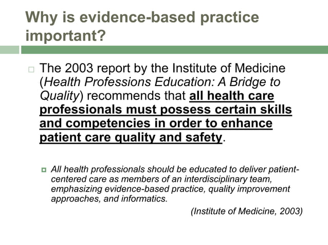 Ebp presentation | PPT