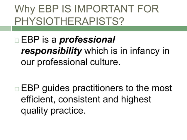 Ebp presentation | PPT