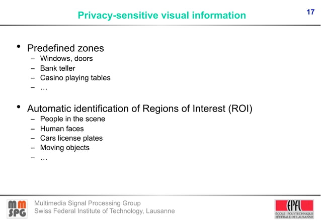 Privacy protection of visual information | PPT