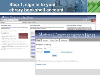 Ebrary downloading | PPT