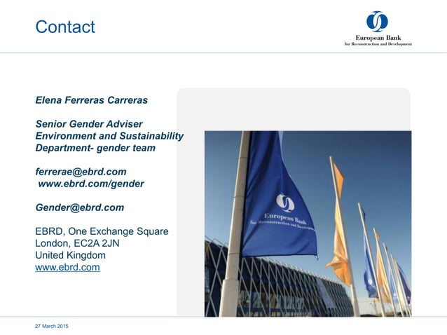 Presentation on 'Promoting Gender Equality in the SEMED region' made at ...