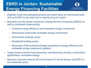 Ebrd's phased approach to developing energy efficiency lending in semed ...