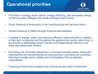 Ebrd's phased approach to developing energy efficiency lending in semed ...
