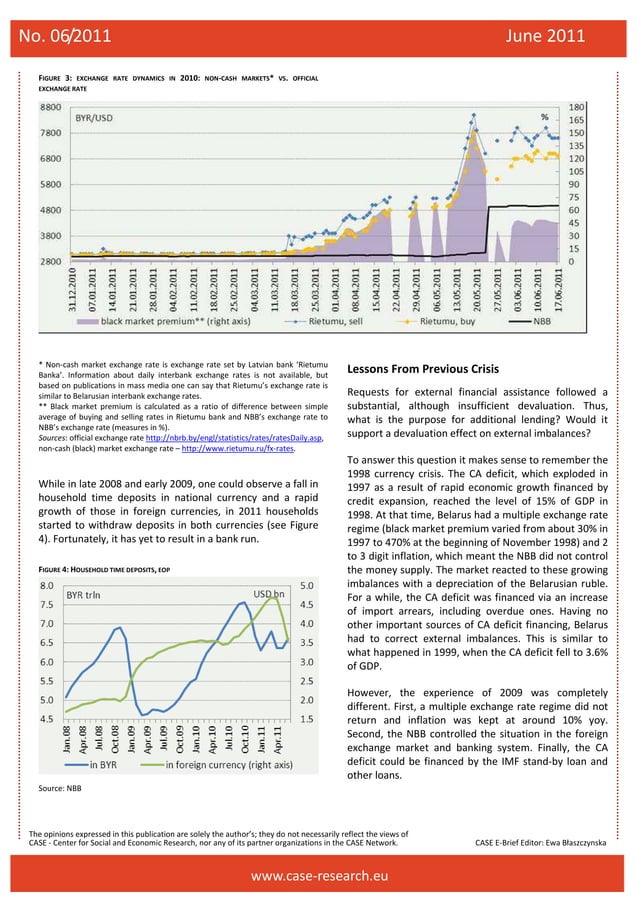 CASE Network E-briefs 6.2011 - Will IMF Intervention Help Belarus Solve Its Old Problems? | PDF