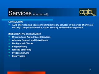E Brochure AGB Investigative Services, Inc | PPT