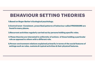 Environmental bEHAVIOUR ARCHITECTURE - EBS | PDF