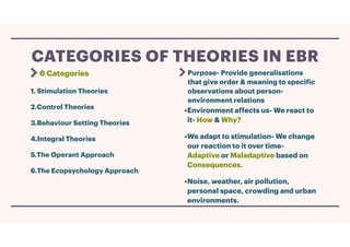 Environmental bEHAVIOUR ARCHITECTURE - EBS | PDF