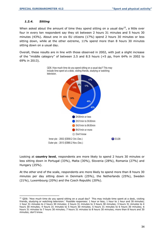 Special Eurobarometer 412 “Sport and physical activity” | PDF