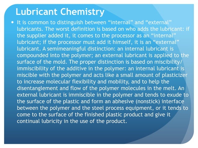 Ebs as internl external lubricant | PDF | Chemistry | Science