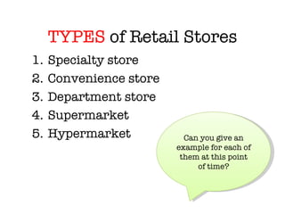 Ebs chapter 2 - The Retail Industry | PPT