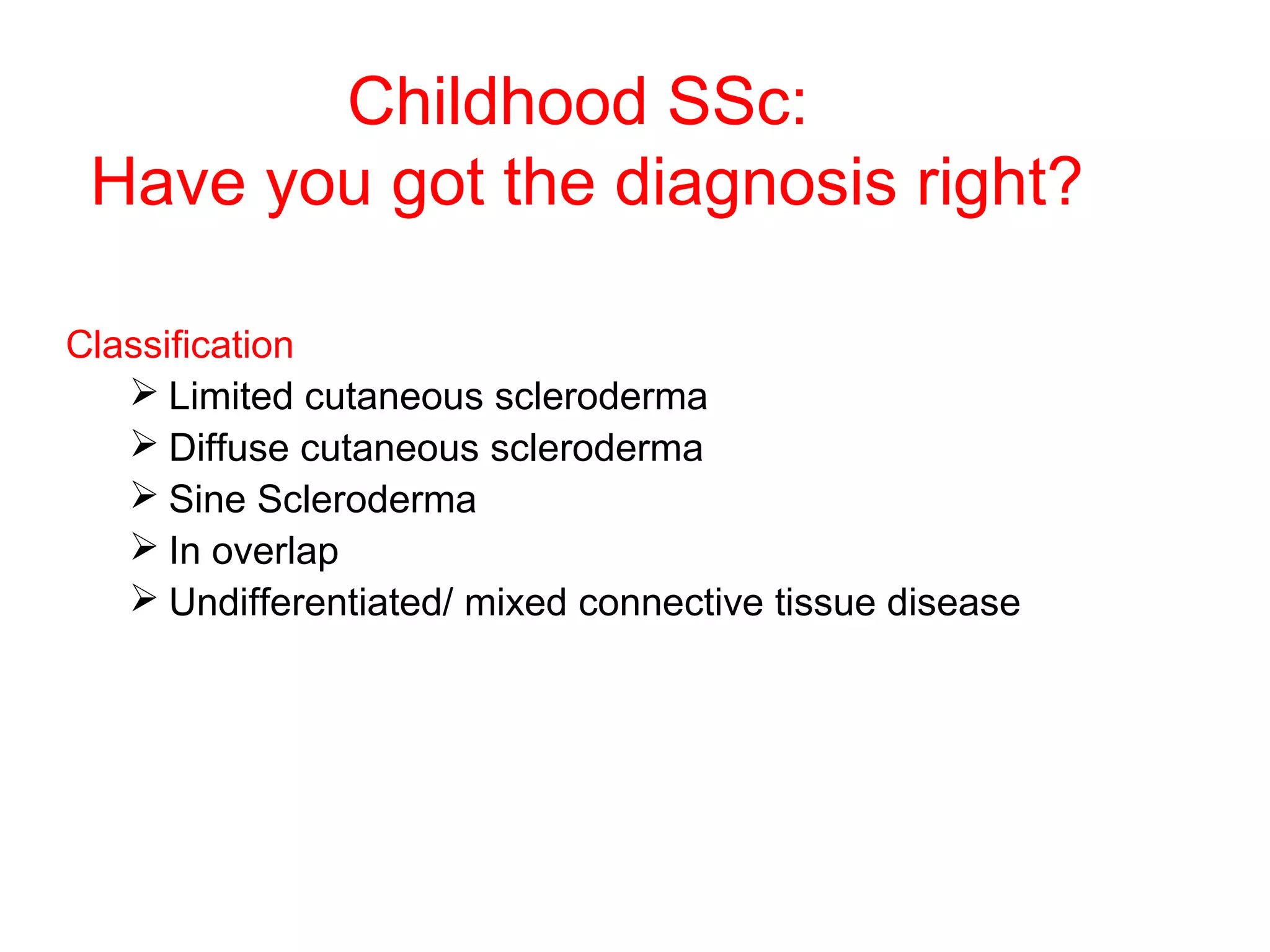 Scleroderma in children and young people | PPT
