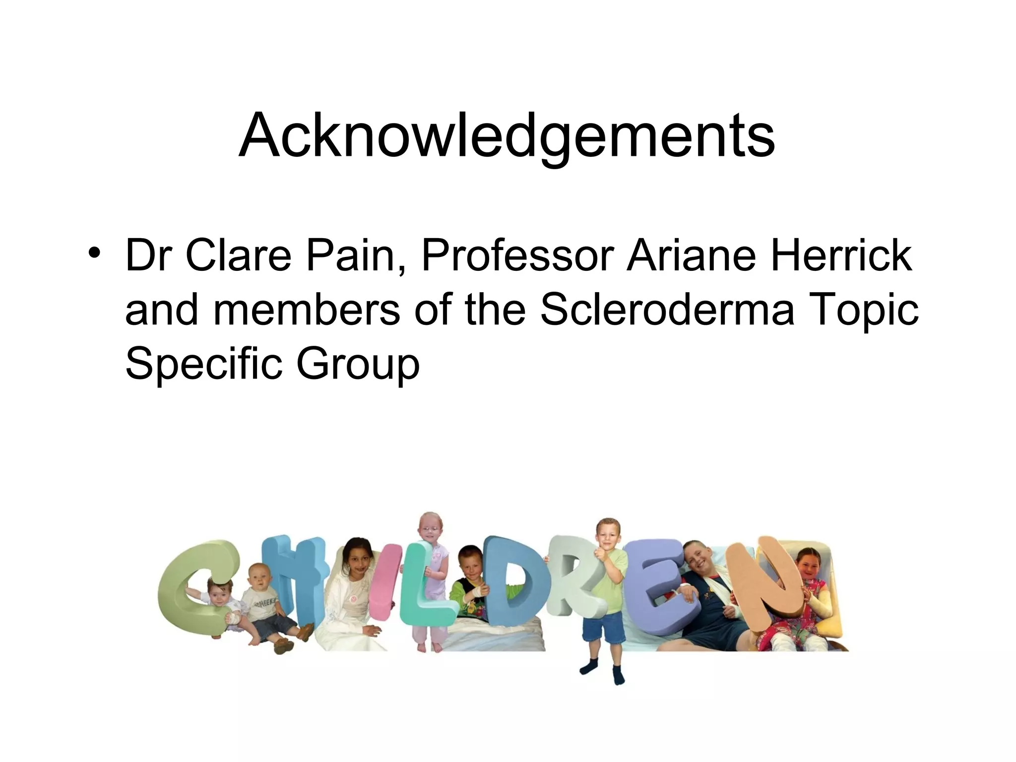 Scleroderma in children and young people | PPT