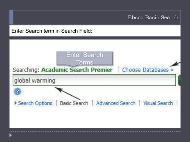 Ebsco Basic Search | PPT