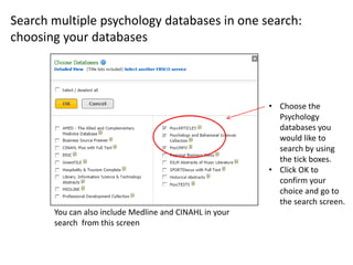 Ebsco database searching | PPT