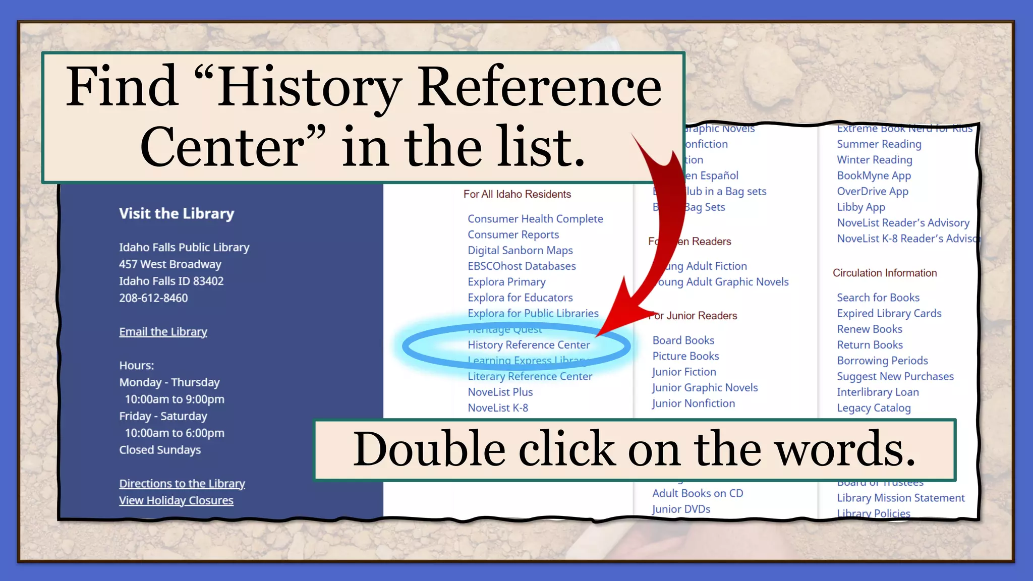 EBSCO History Reference Center at the Idaho Falls Public Library | PPT