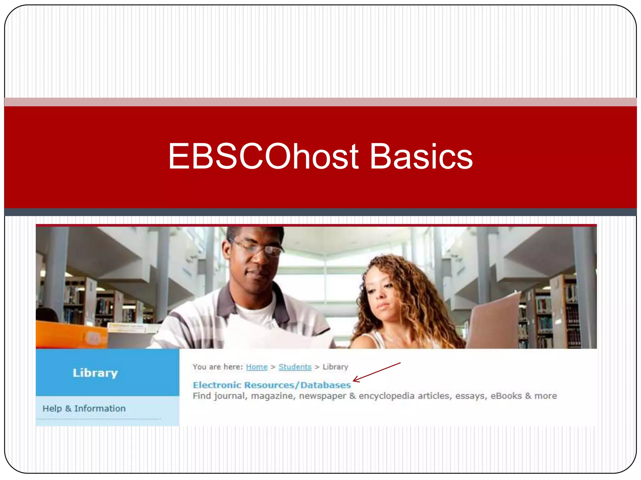 EBSCO Basics | PPT