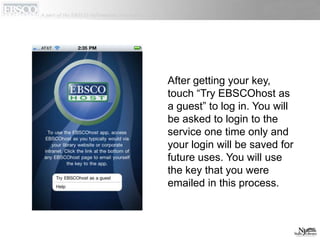 EBSCOhost Mobile | PPTX | Search | Internet