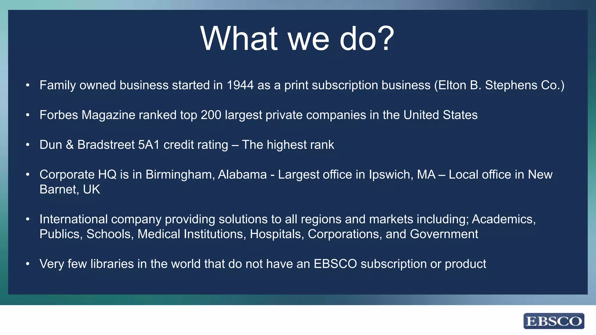 Lightning talk - EBSCO | PPTX