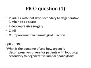 Ebs footdrop surgery | PPTX