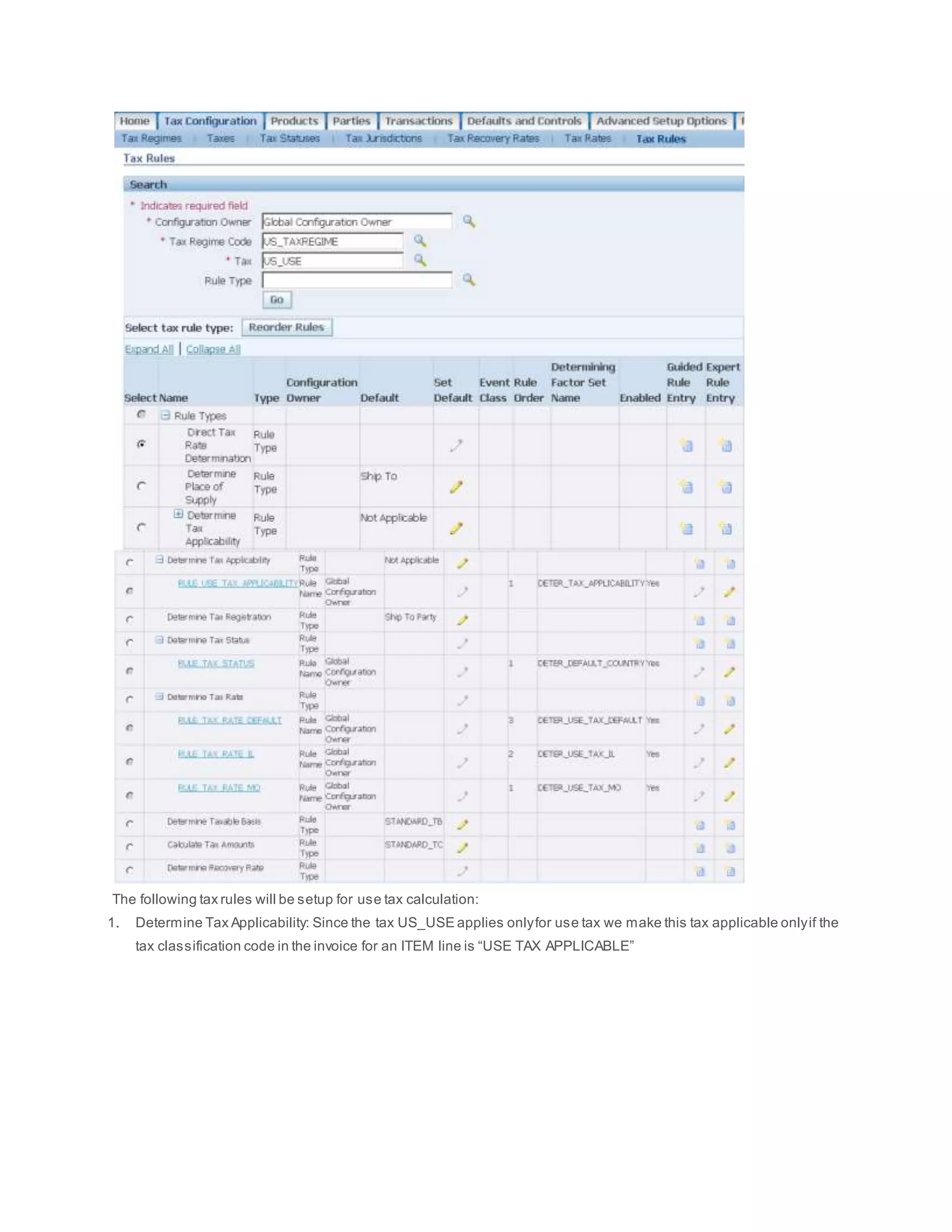 Ebtax in oracle EBS r12 | DOCX