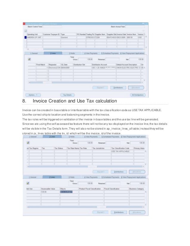 Ebtax In Oracle Ebs R12