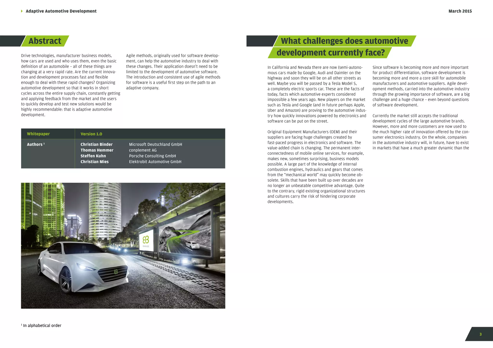 Adaptive Automotive Development: Faster and more targeted innovations ...
