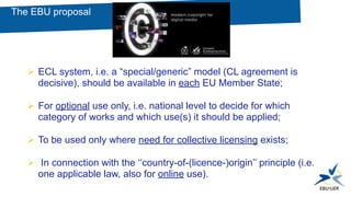 THE EBU PROPOSAL ON ECL + APPLICABLE LAW | PDF | Law