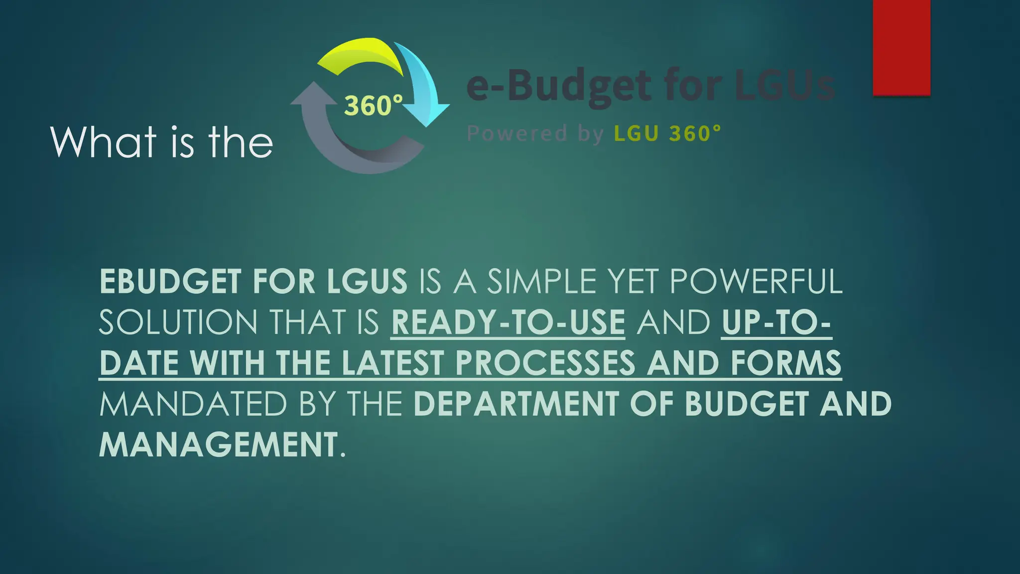 Dept of Finance eBUDGET LGU BUDGET AND MANAGEMENT. | PDF