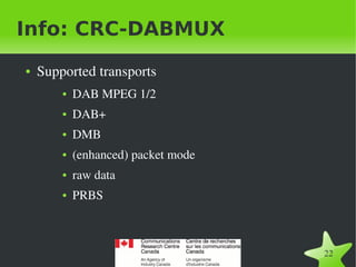 EBU DRW 2012 - CRC mmbTools Overview | PPT