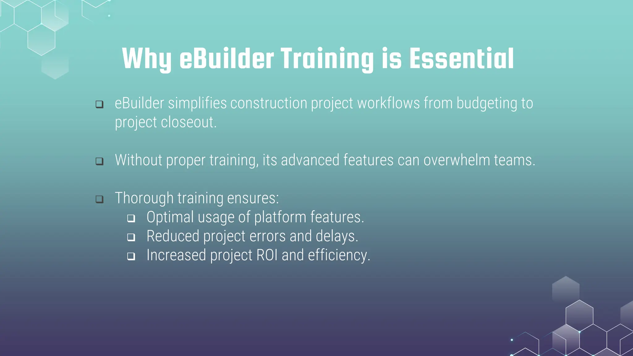 Comprehensive Guide to eBuilder Training: Enhance Construction Project ...