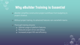 Comprehensive Guide to eBuilder Training: Enhance Construction Project ...