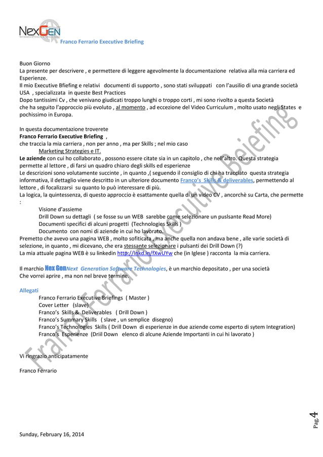 Nex-Gen Next Generation Software Technologies Franco Ferrario Excutive ...