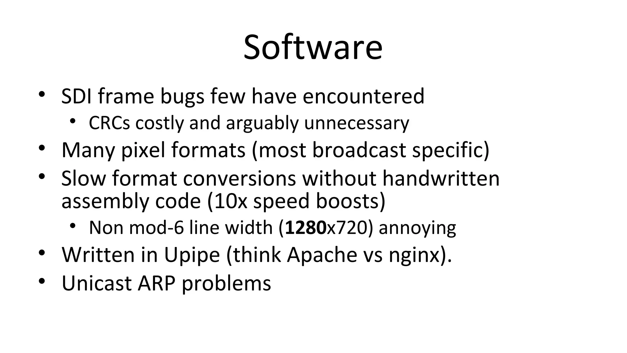 Implementing Uncompressed over IP in software and the pitfalls | PPT