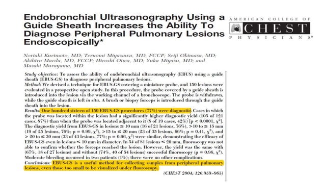 Endobronchial ultrasound - EBUS | PPTX | Lung and Respiratory Health ...