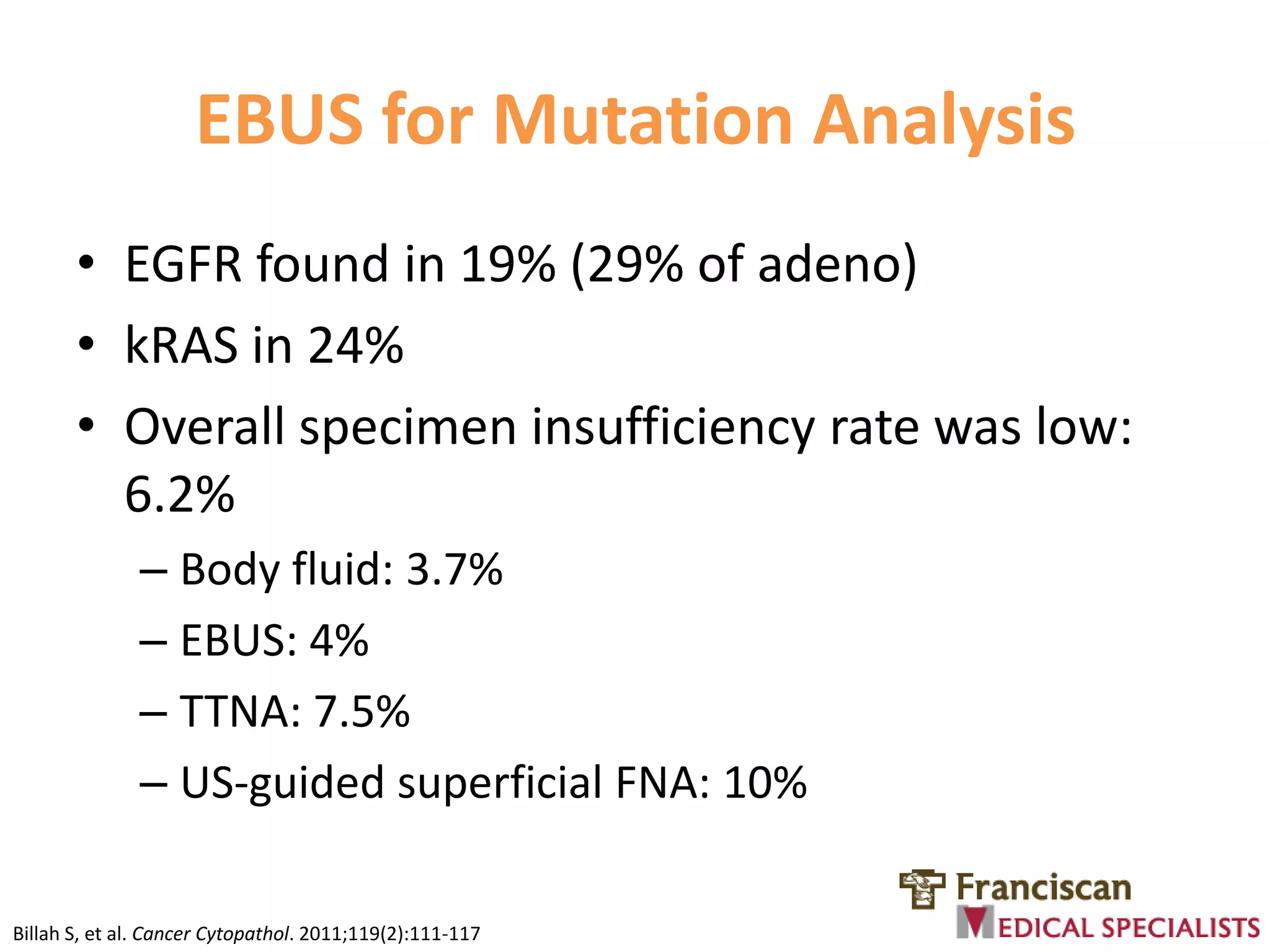 Endobronchial Ultrasound Guidance of TBNA. Current Approach To Lung ...