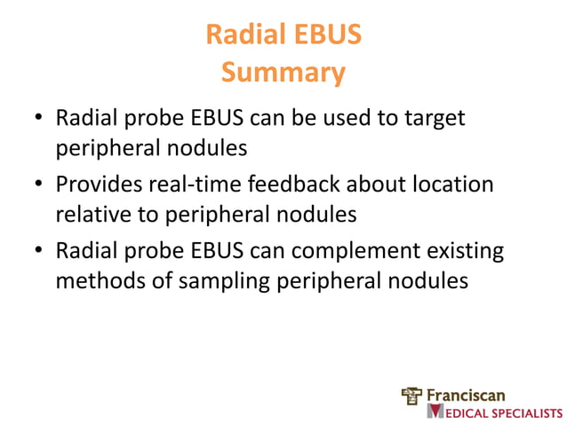 Endobronchial Ultrasound Guidance of TBNA. Current Approach To Lung ...
