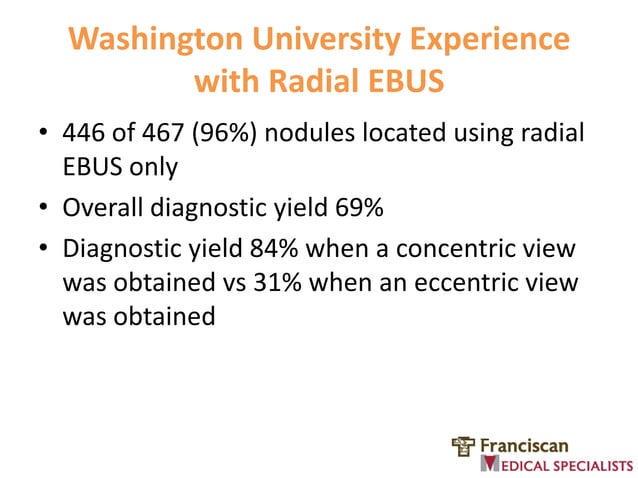 Endobronchial Ultrasound Guidance of TBNA. Current Approach To Lung Cancer Staging: How EBUS ...