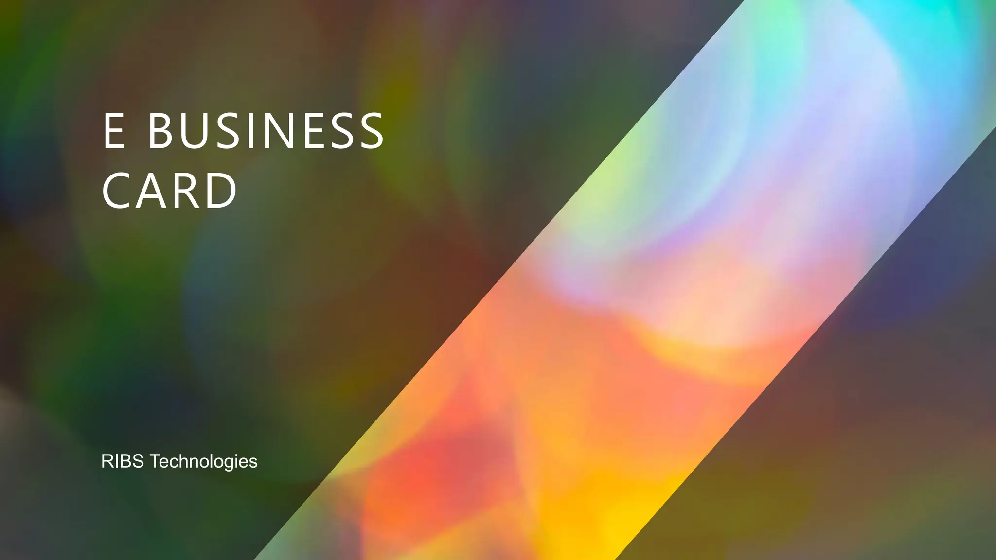 E Business Card|Electronic Business Card | PPTX