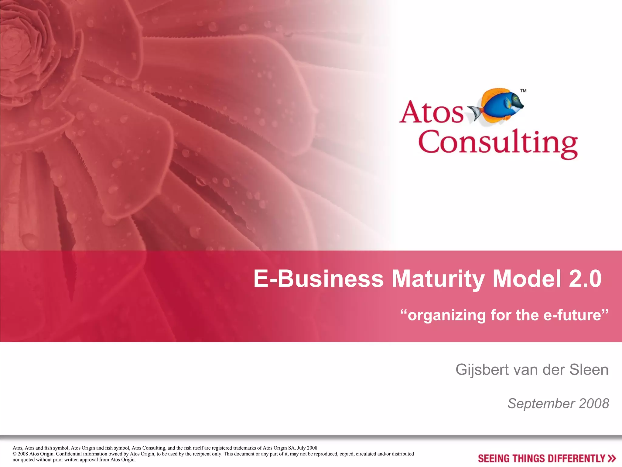 E Business Maturity Model 2.0 Atos Consulting | PPT