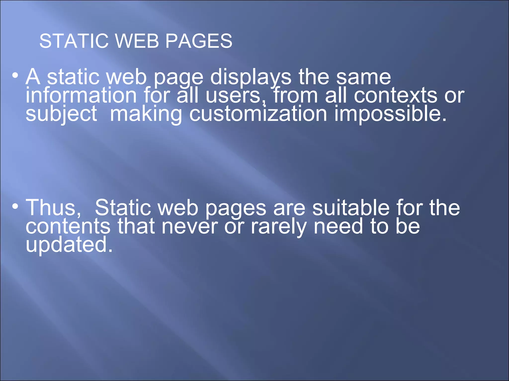 presentation on static website design | PPT