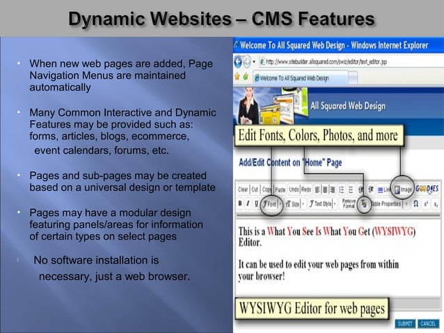 presentation on static website design | PPT