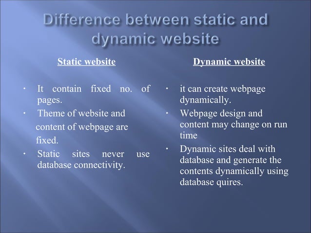 presentation on static website design