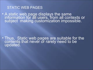 presentation on static website design | PPT