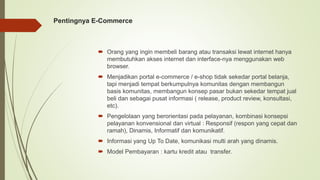 E bussiness dan e commerce | PPTX