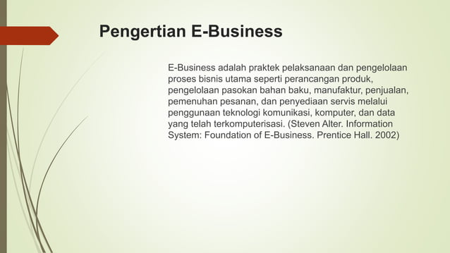 E bussiness dan e commerce | PPTX