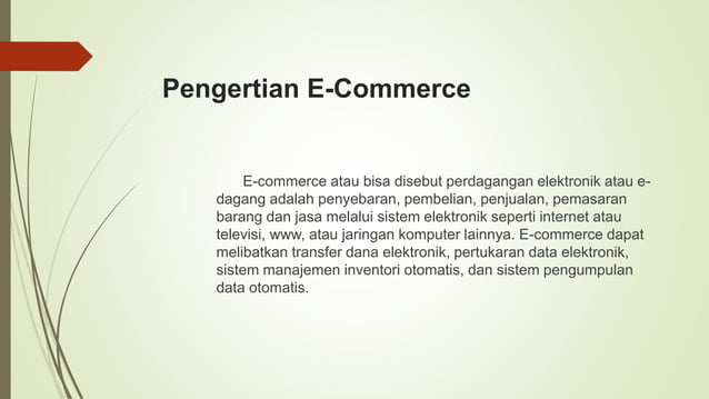 E bussiness dan e commerce | PPTX