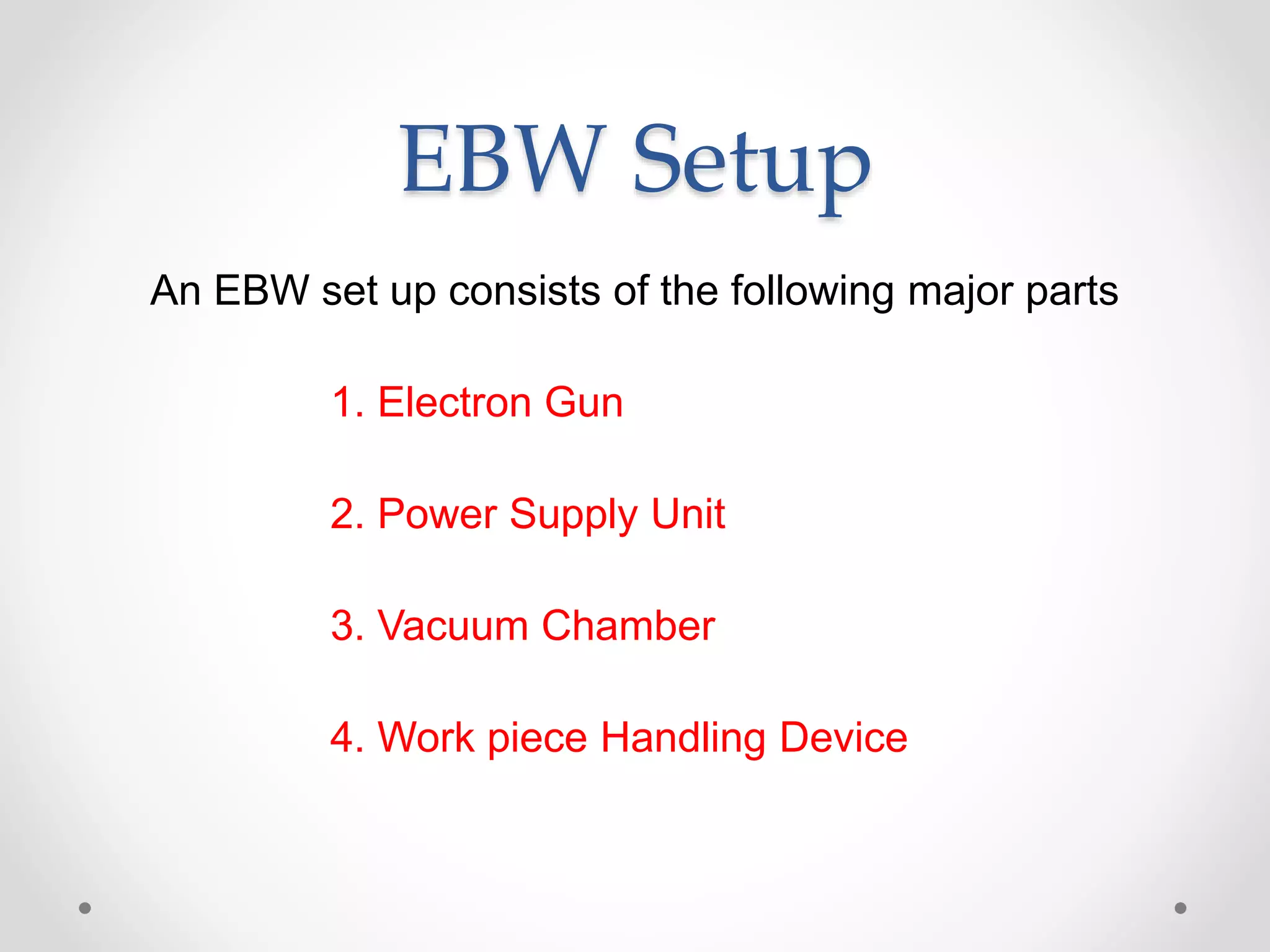 Electron Beam Welding (EBW) Basics | PPTX
