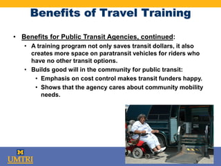The Potential Benefits of Transit Travel Training | PPT