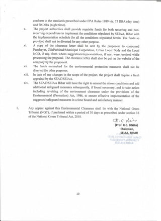 Environment Clearance Letter | PDF