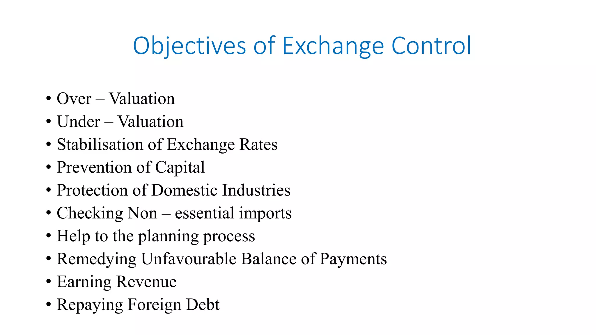 Exchange Control & Exchange Rate | PPTX